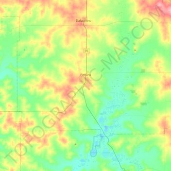 Pithara topographic map, elevation, terrain