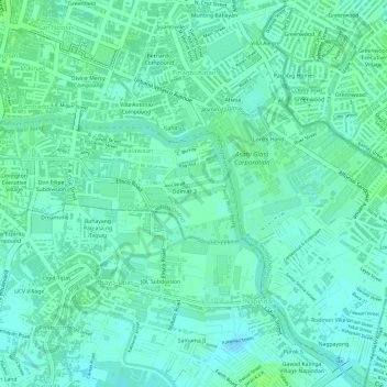 Pinagbuhatan topographic map, elevation, terrain