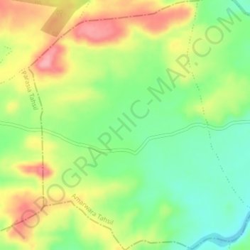 Babai topographic map, elevation, terrain