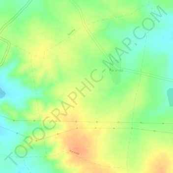 Paranda topographic map, elevation, terrain