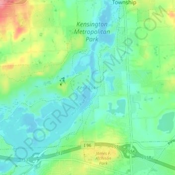 Kent Lake topographic map, elevation, terrain