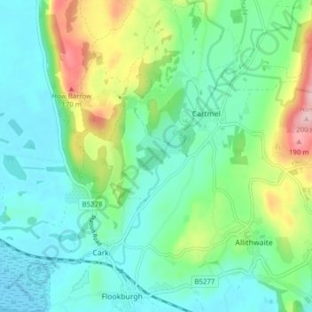 River Eea topographic map, elevation, terrain