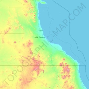 Hala'ib Triangle topographic map, elevation, terrain