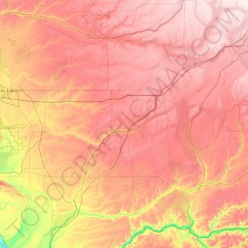 Adams County topographic map, elevation, terrain