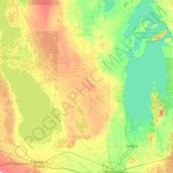 Peguis First Nation topographic map, elevation, terrain