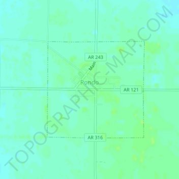 Rondo topographic map, elevation, terrain
