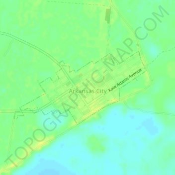 Arkansas City topographic map, elevation, terrain