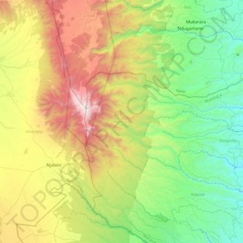 Mathioya topographic map, elevation, terrain