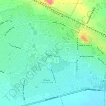 Whyalla Norrie topographic map, elevation, terrain