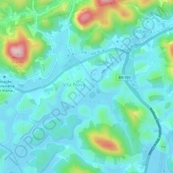 Bom Pastor topographic map, elevation, terrain