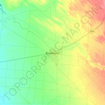 Balaklava topographic map, elevation, terrain