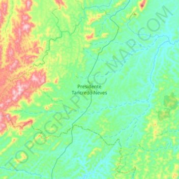 Presidente Tancredo Neves topographic map, elevation, terrain