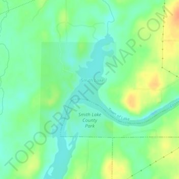 Smith Lake County Park topographic map, elevation, terrain