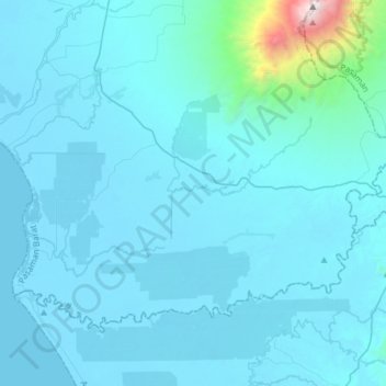 Kinali District topographic map, elevation, terrain