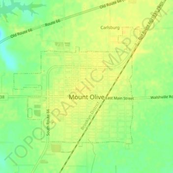 Mount Olive topographic map, elevation, terrain