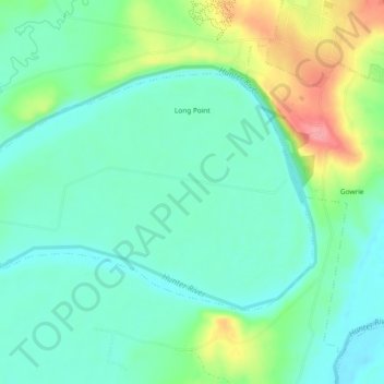 Long Point topographic map, elevation, terrain