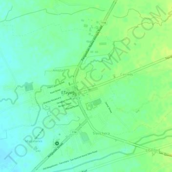 Barangay A topographic map, elevation, terrain