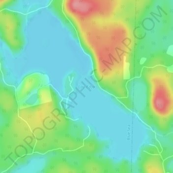 Lac Edja topographic map, elevation, terrain