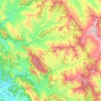 Fatehpur Thakiala Tehsil topographic map, elevation, terrain