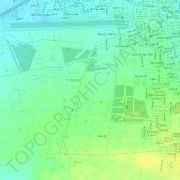 Comuna 12 Nazareth topographic map, elevation, terrain