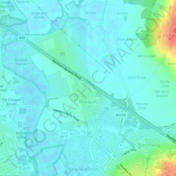 Marston topographic map, elevation, terrain