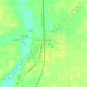 Summitville topographic map, elevation, terrain