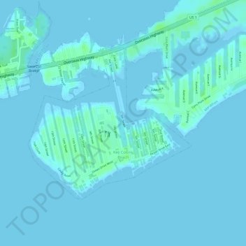 Key Colony Beach topographic map, elevation, terrain