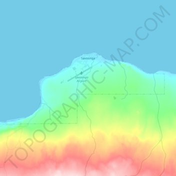 Savoonga topographic map, elevation, terrain