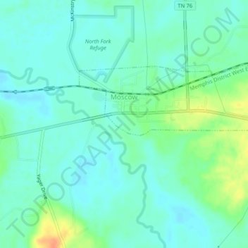 Moscow topographic map, elevation, terrain