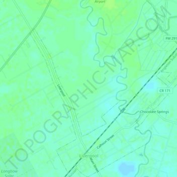 Liverpool topographic map, elevation, terrain