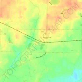 Pine Park topographic map, elevation, terrain