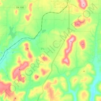 Cherry Tree topographic map, elevation, terrain