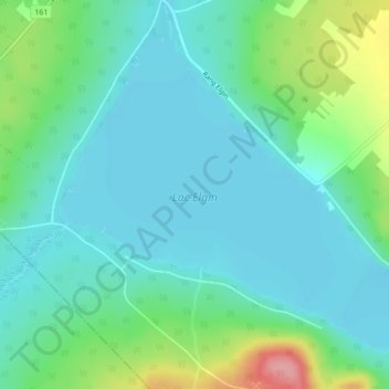 Lac Elgin topographic map, elevation, terrain