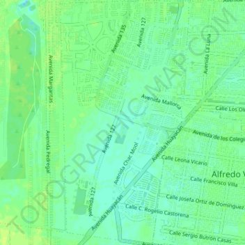 Distrito 10 topographic map, elevation, terrain