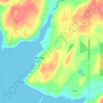 Vaughn topographic map, elevation, terrain