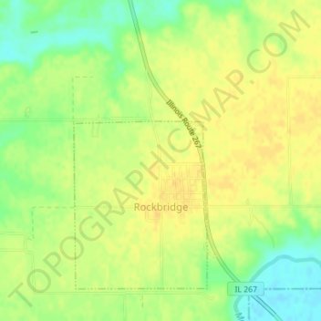 Rockbridge topographic map, elevation, terrain