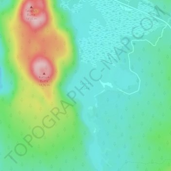 Sparks Lake topographic map, elevation, terrain