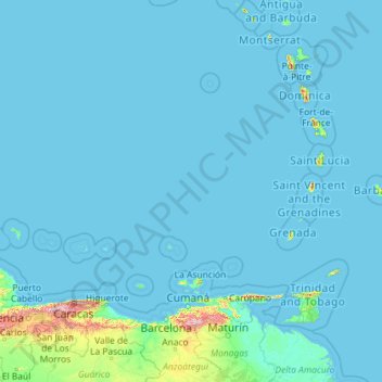 Región Insular topographic map, elevation, terrain