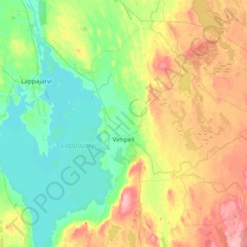 Vimpeli topographic map, elevation, terrain