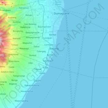 Bacong topographic map, elevation, terrain