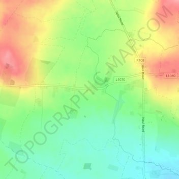 Damastown topographic map, elevation, terrain