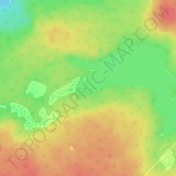 Mons Lake topographic map, elevation, terrain