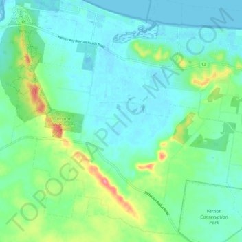 Takura topographic map, elevation, terrain