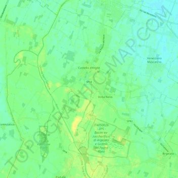 Castello d'Argile topographic map, elevation, terrain