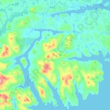 Park topographic map, elevation, terrain