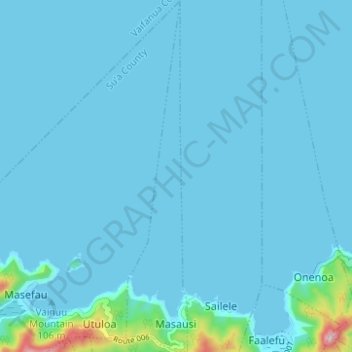 Masausi topographic map, elevation, terrain