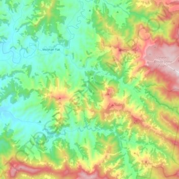 Moonan Brook topographic map, elevation, terrain