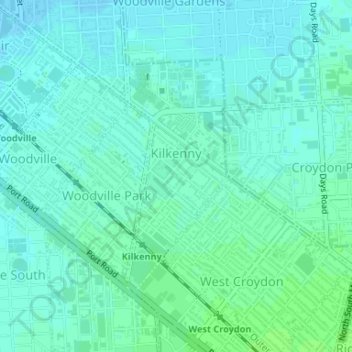 Kilkenny topographic map, elevation, terrain