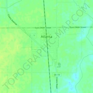 Atlanta topographic map, elevation, terrain