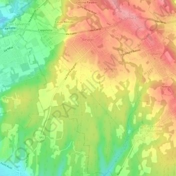 Binago topographic map, elevation, terrain